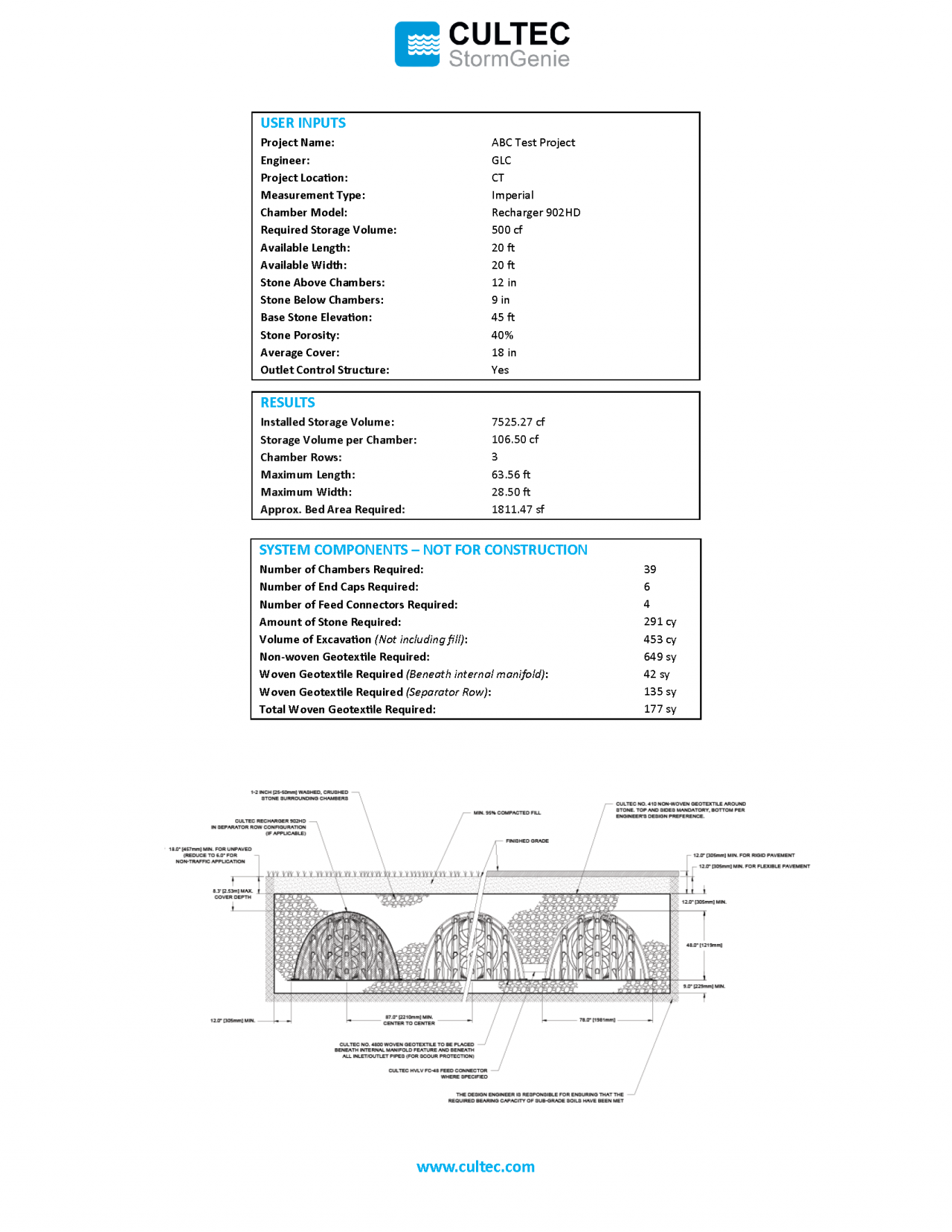StormGenie Design Tool - CULTEC, Inc.